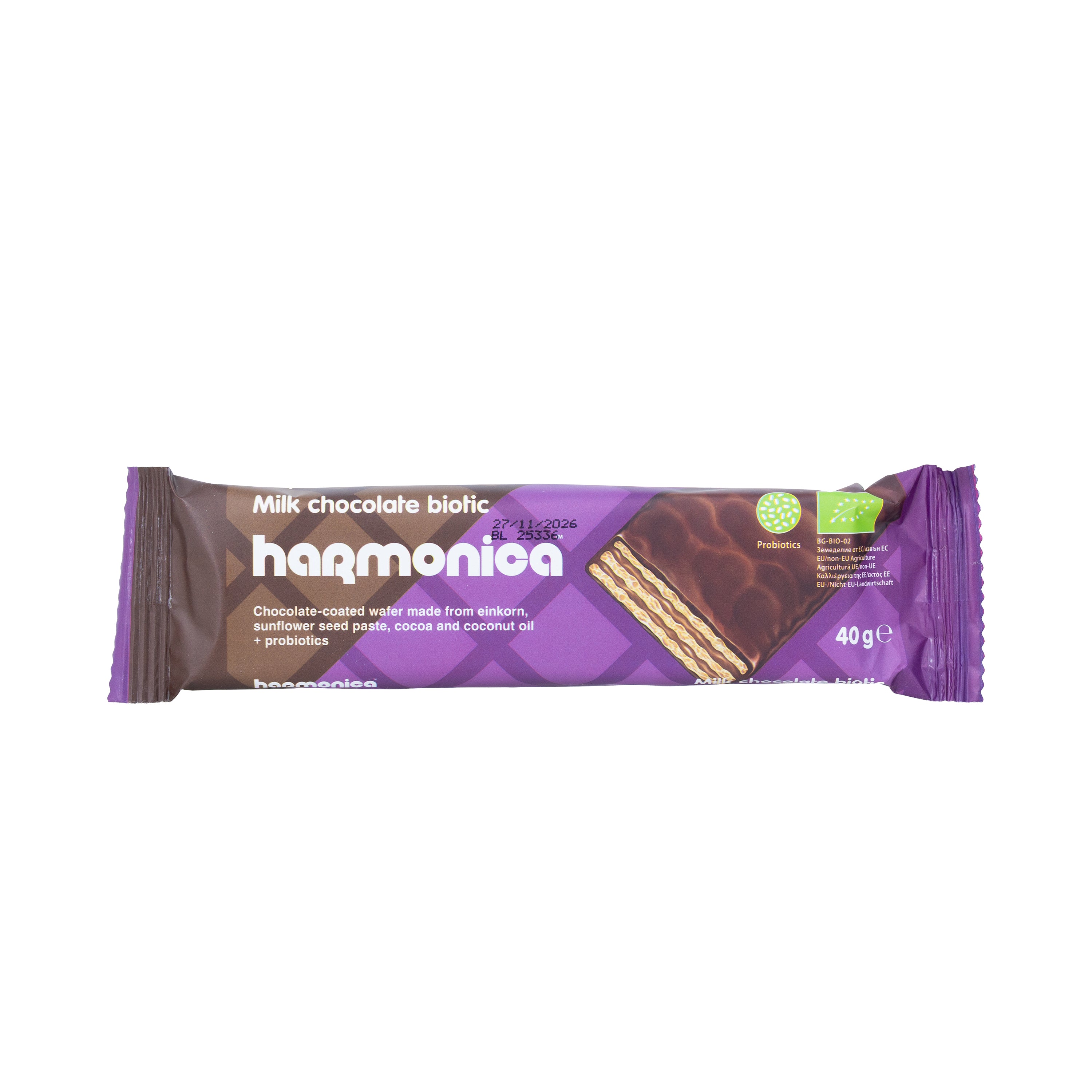 Organic Probiotics Chocolate Wafer 40g – Lets Organic