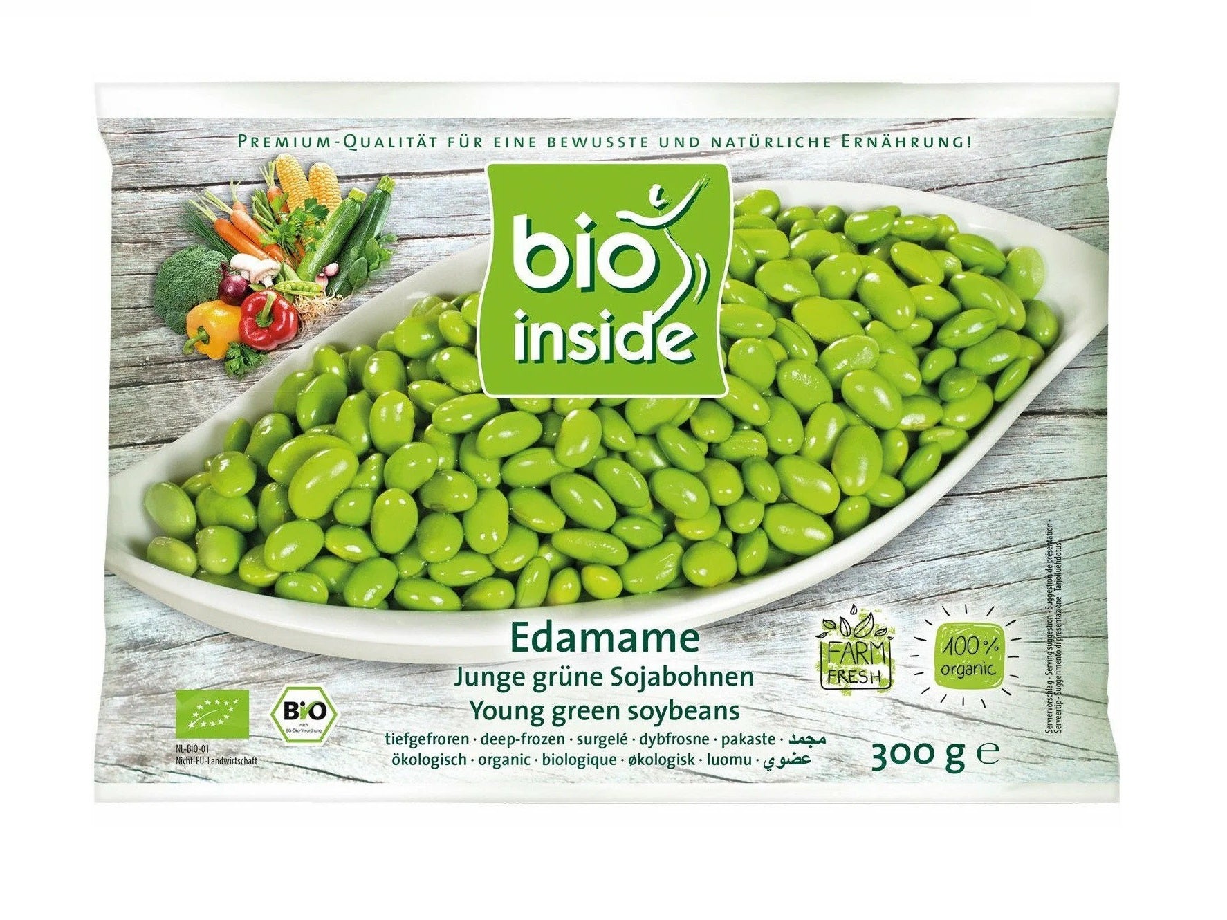 Organic Frozen Edamame Soy Beans 300g with pod – Lets Organic
