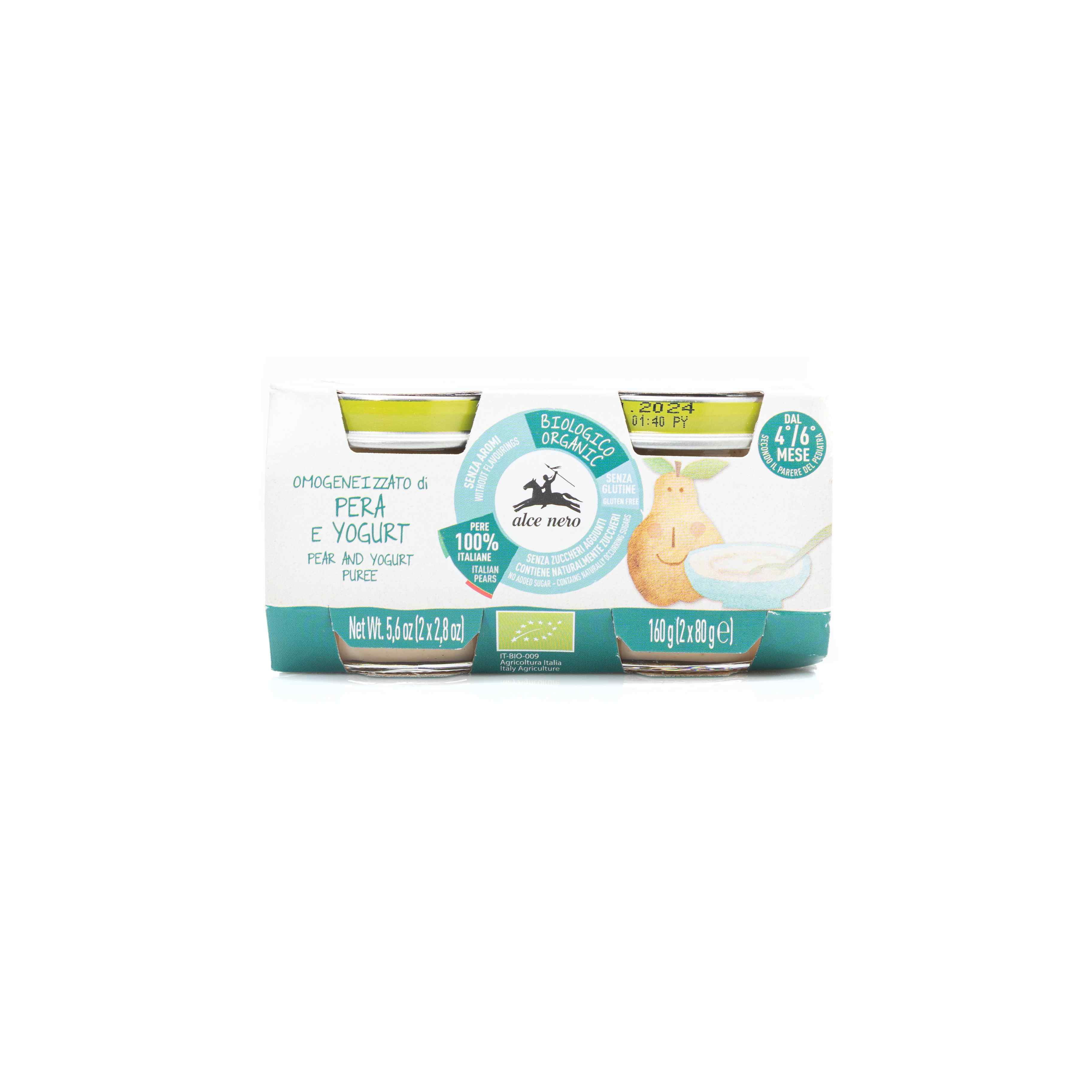 Organic Pear & Yoghurt Puree 160g (80gx2) – Lets Organic