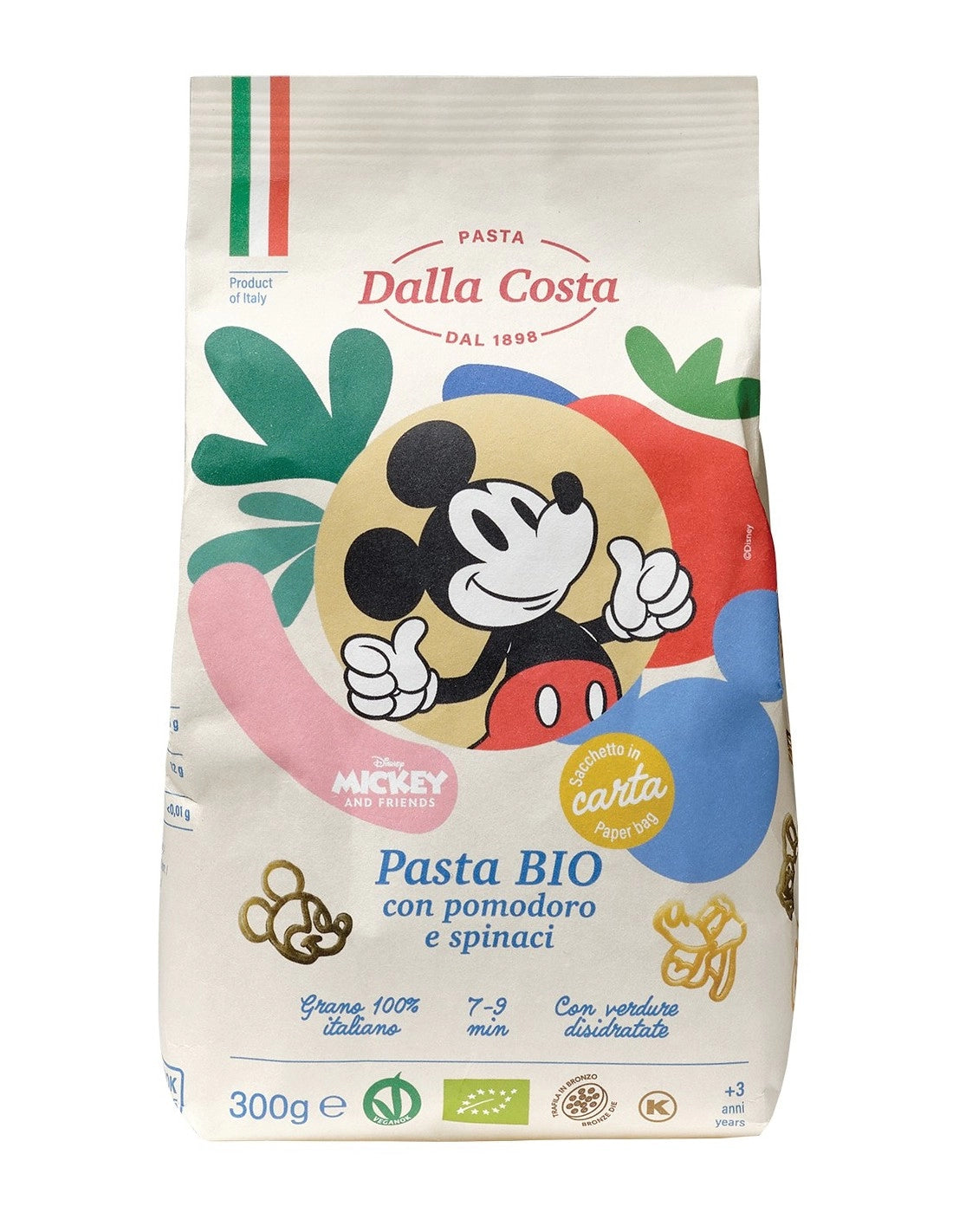 Organic white wheat tomato and spinach mickey mouse pasta 300g – Lets ...