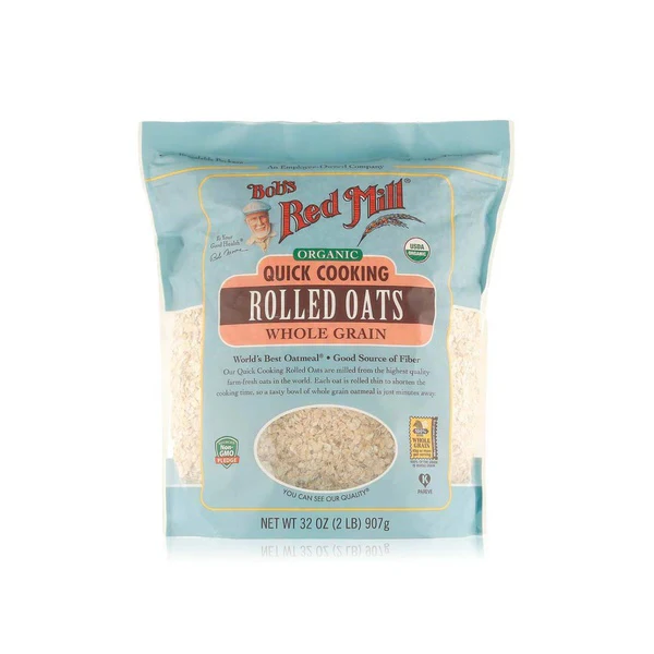 Organic Quick Cooking Wholegrain Rolled Oats, 907g – Lets Organic