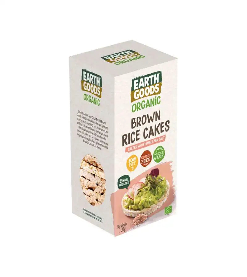Organic Brown Rice Cakes With Himalayan Salt 100g – Lets Organic