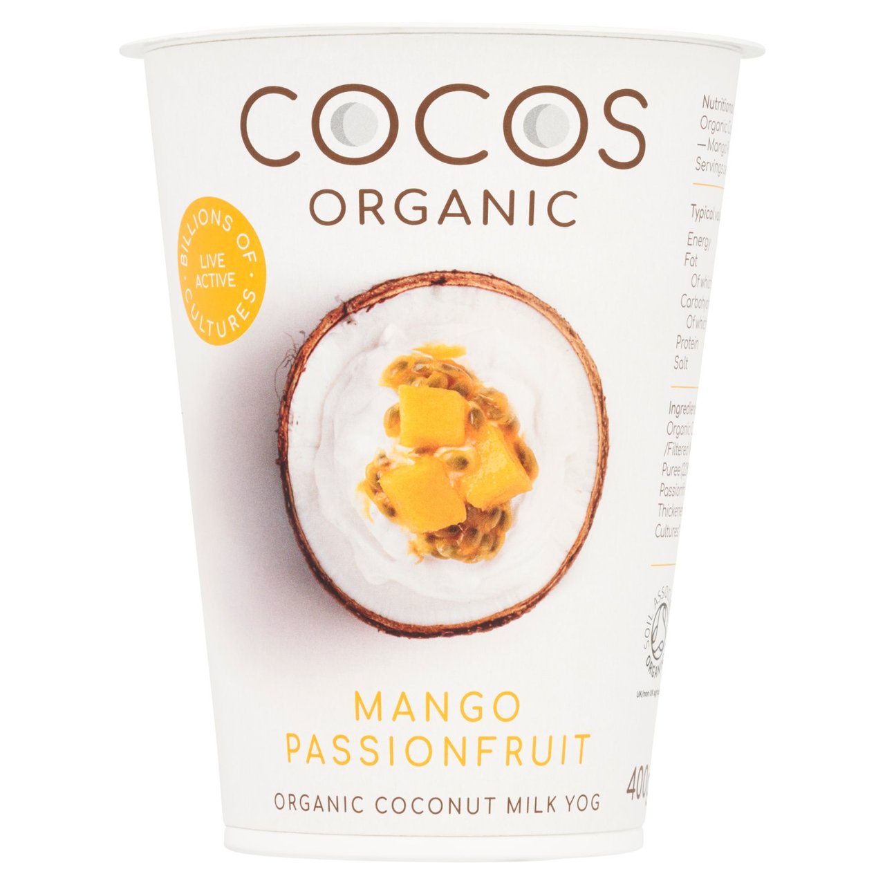 Organic Mango Passionfruit Coconut Milk Yoghurt Alternative 400g – Lets ...