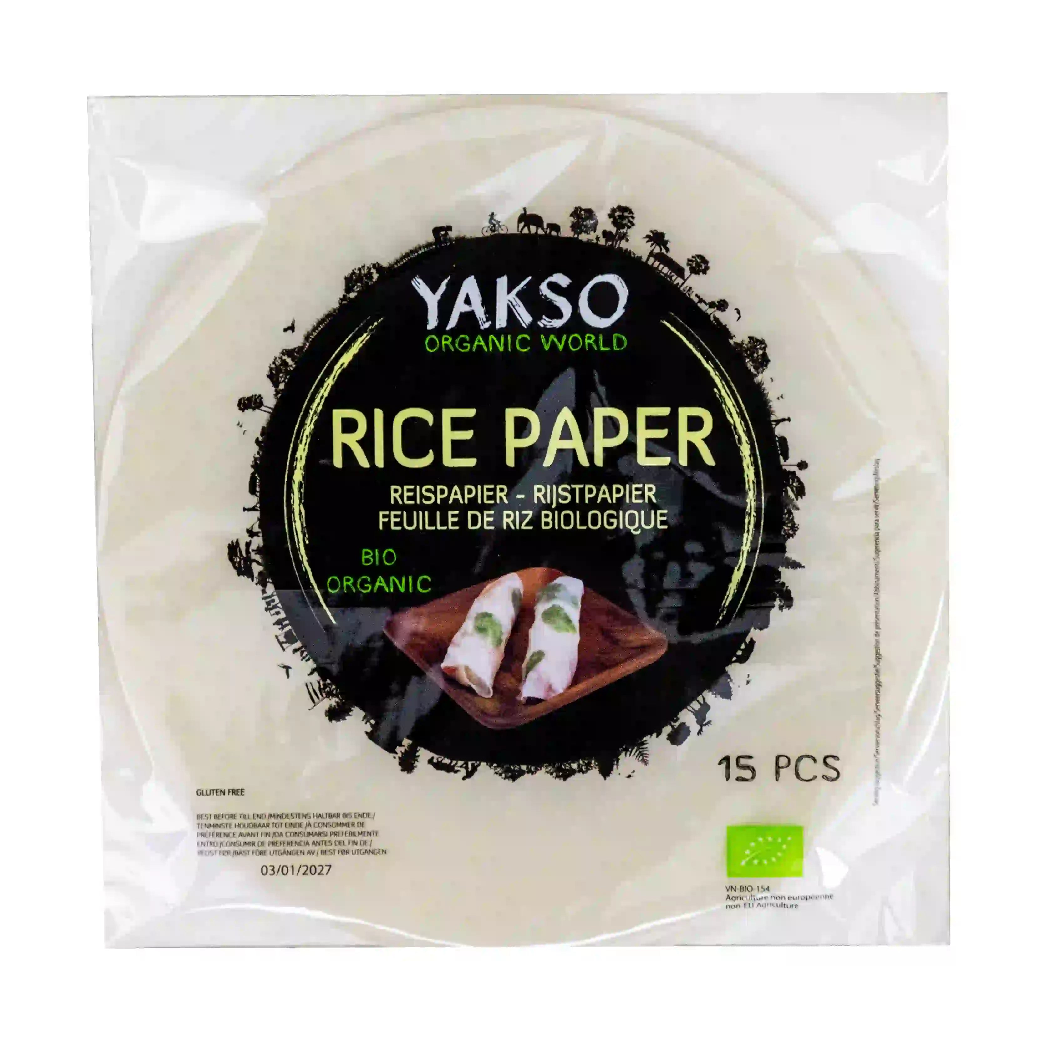 Organic Rice paper 15Pcs – Lets Organic