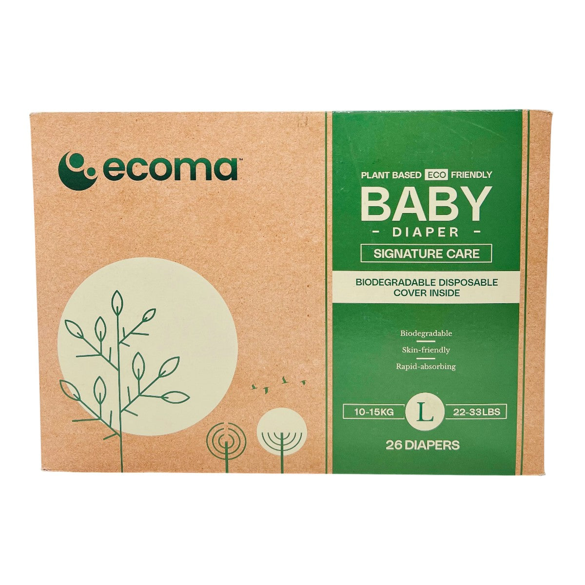 Organic Signature Care Diapers 26 Pcs L – Lets Organic