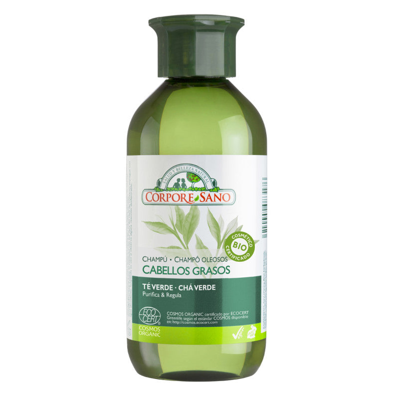 Organic Green Tea Shampoo for Greasy Hair (300 ml) | Dubai – Lets Organic