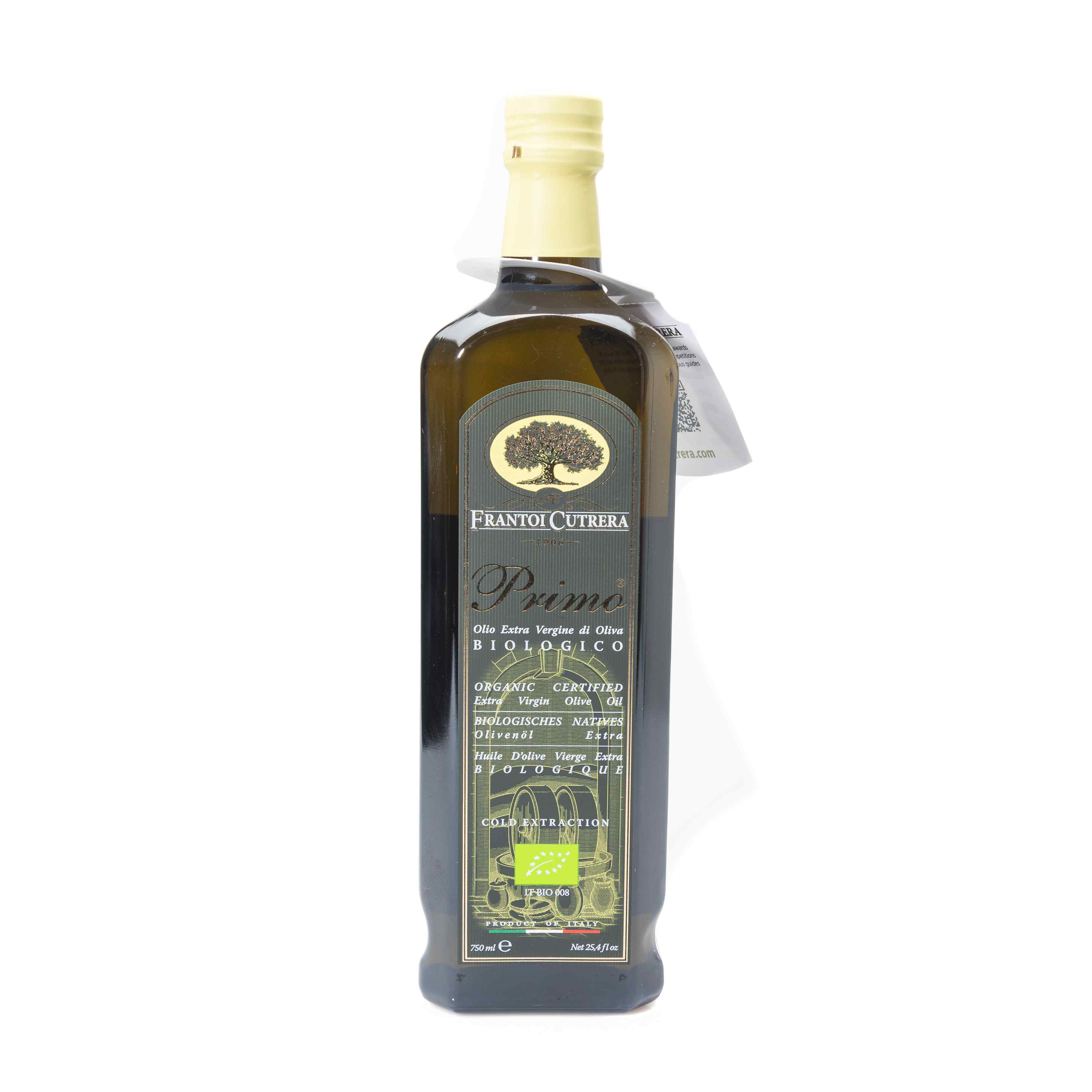 FRANTOI CUTRERA Organic Primo Extra Virgin Olive Oil 750ml – Lets Organic