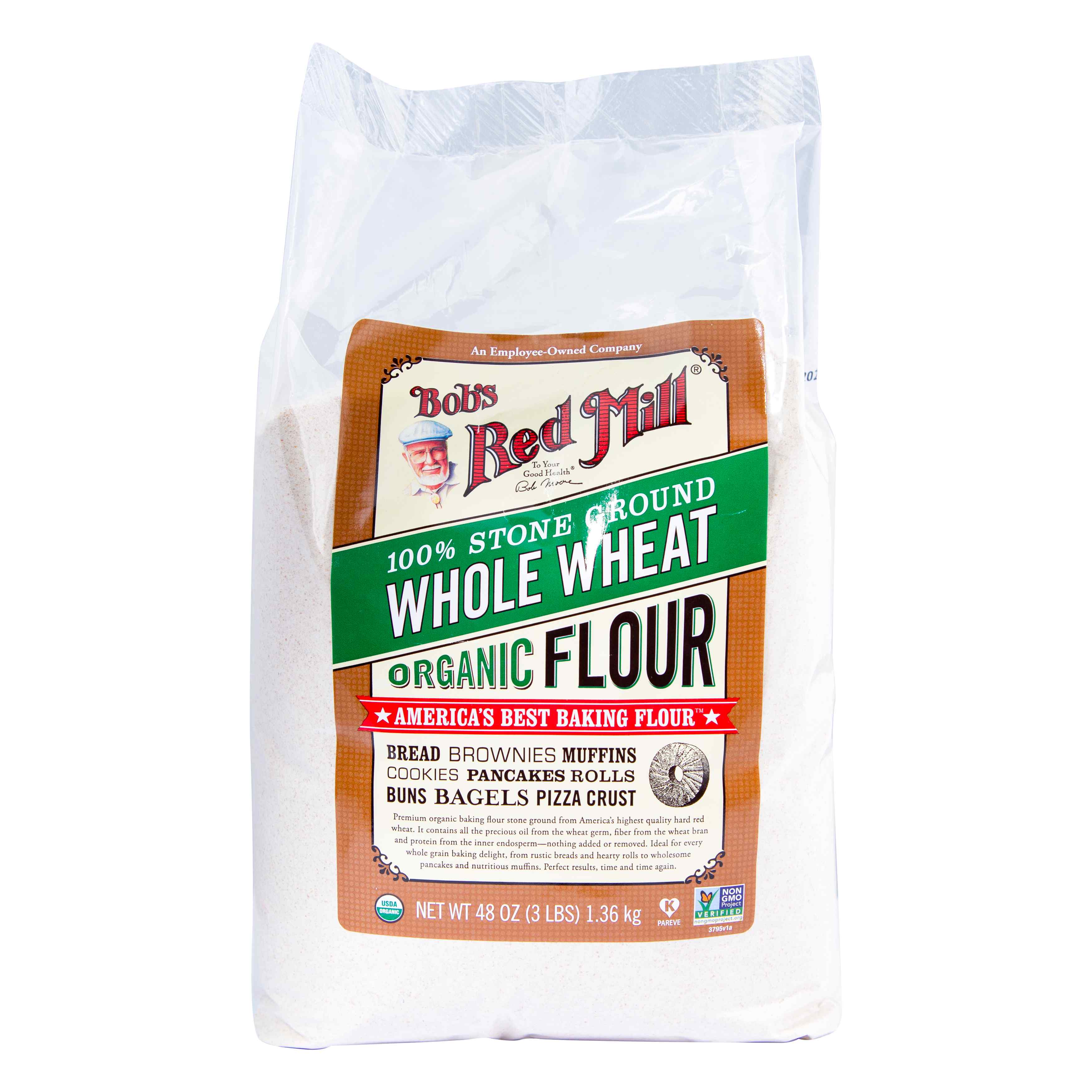 Organic Whole Wheat Flour 1.36kg – Lets Organic