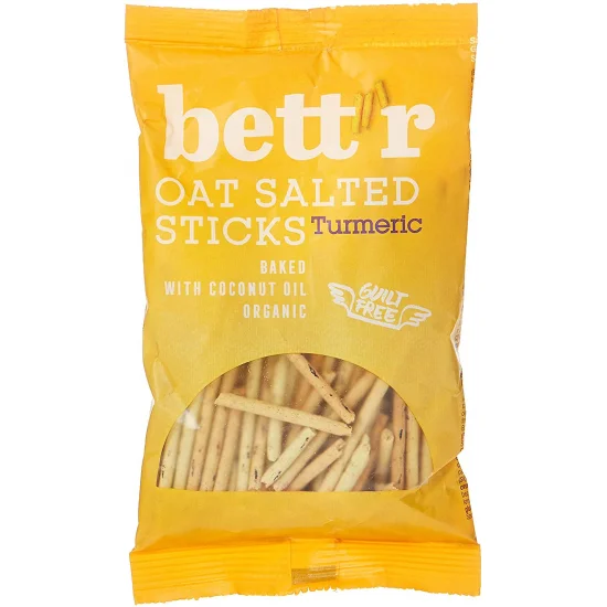 Organic Oat Salted Sticks Turmeric 50g – Lets Organic