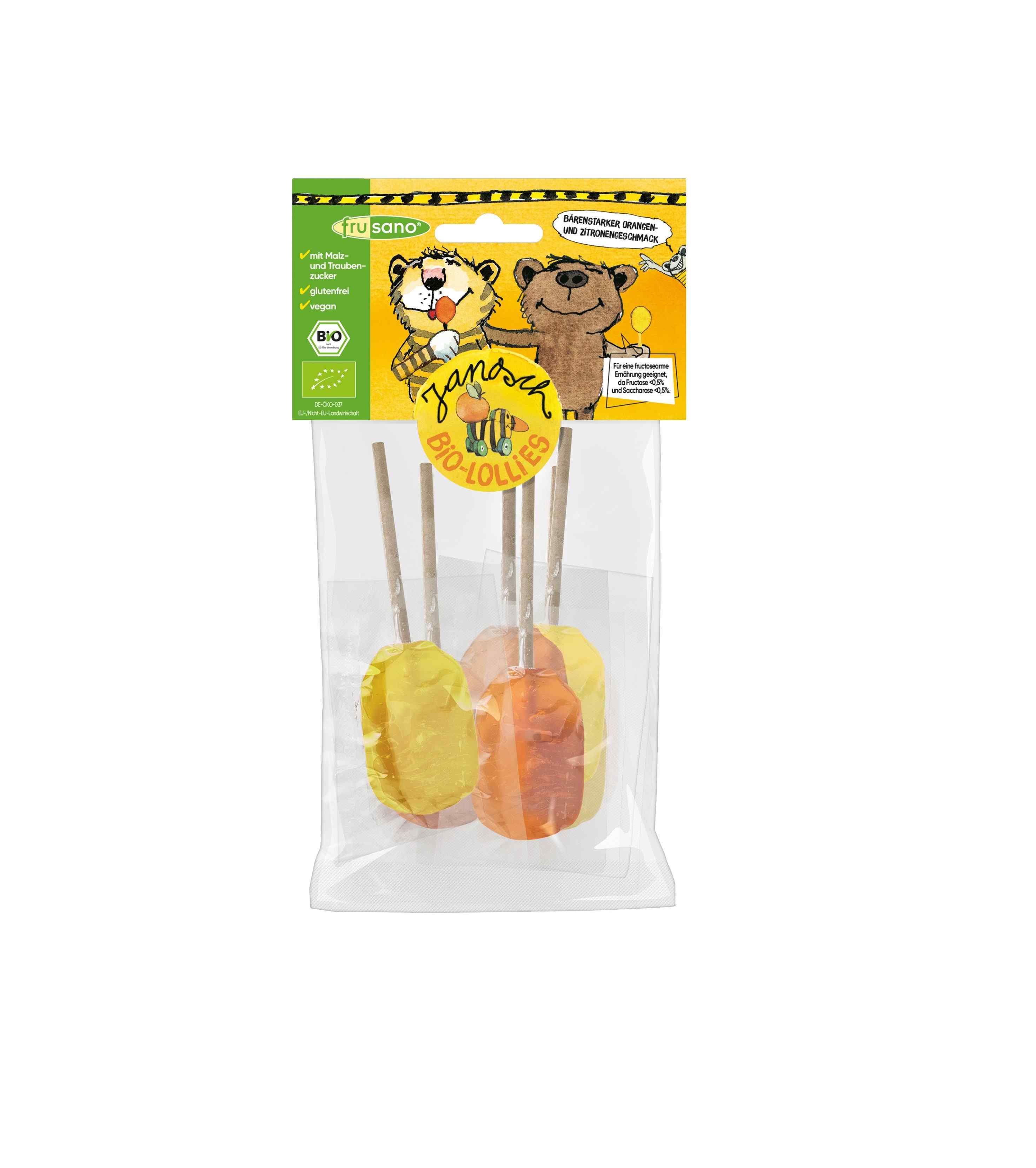 Organic Orange & Lemon Lollipops 60g – Lets Organic