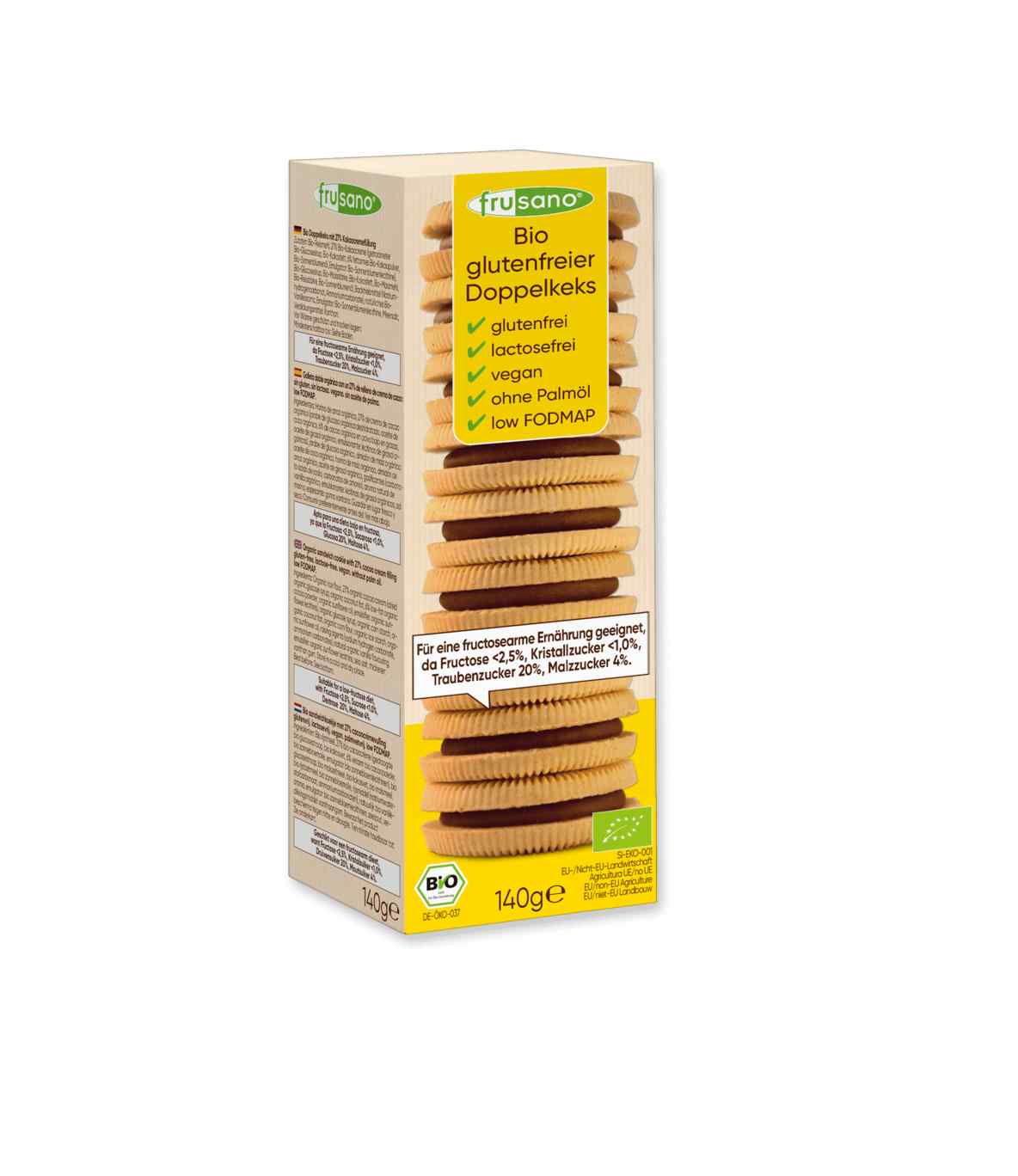 Organic Blonde Chocolate Sandwich Biscuit 140g – Lets Organic