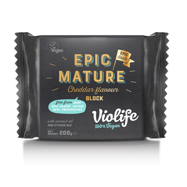 Vegan Epic Mature Cheddar Flavour Block Cheese 200g – Lets Organic