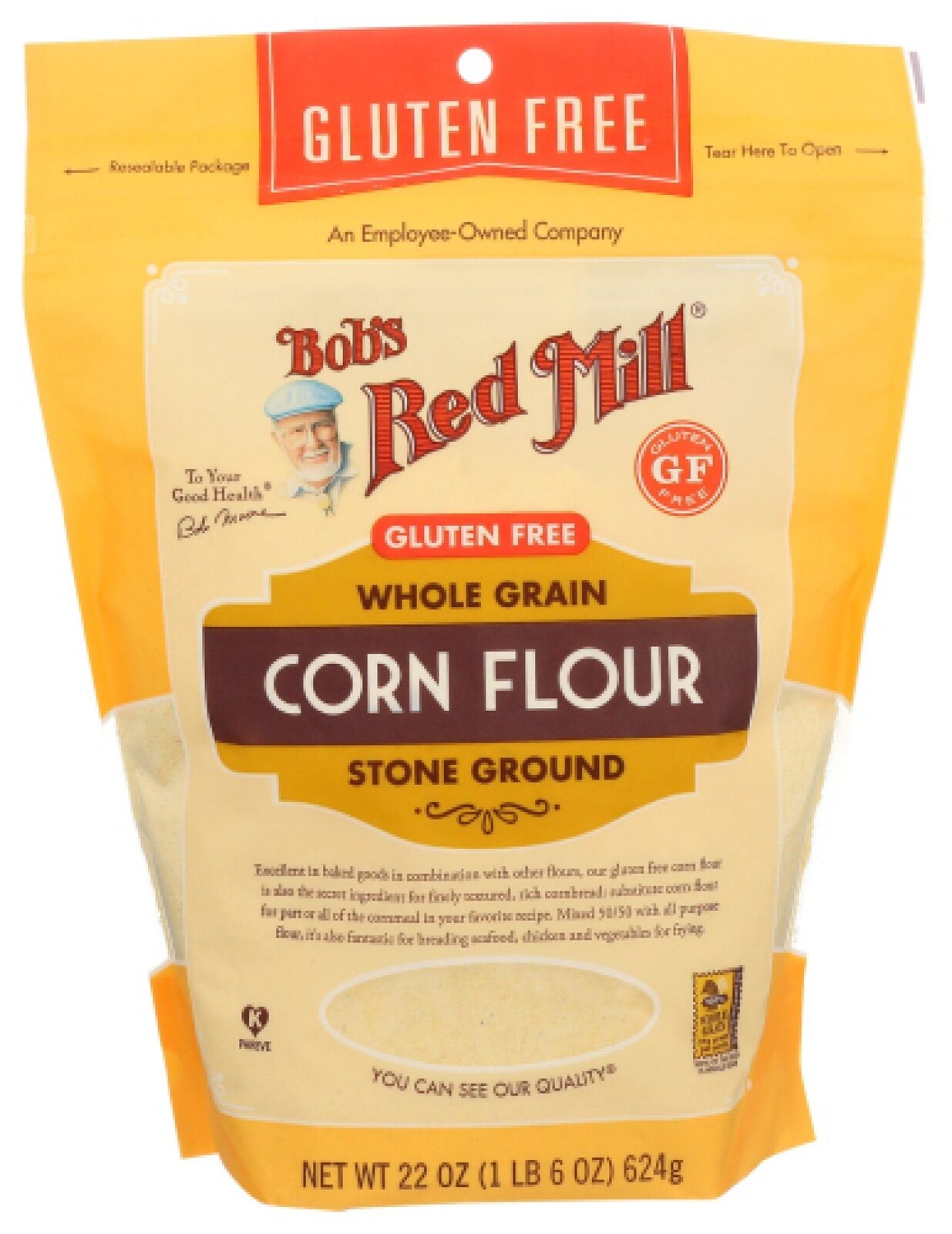 Organic Corn Flour Gluten Free 22 Oz - Lets Organic